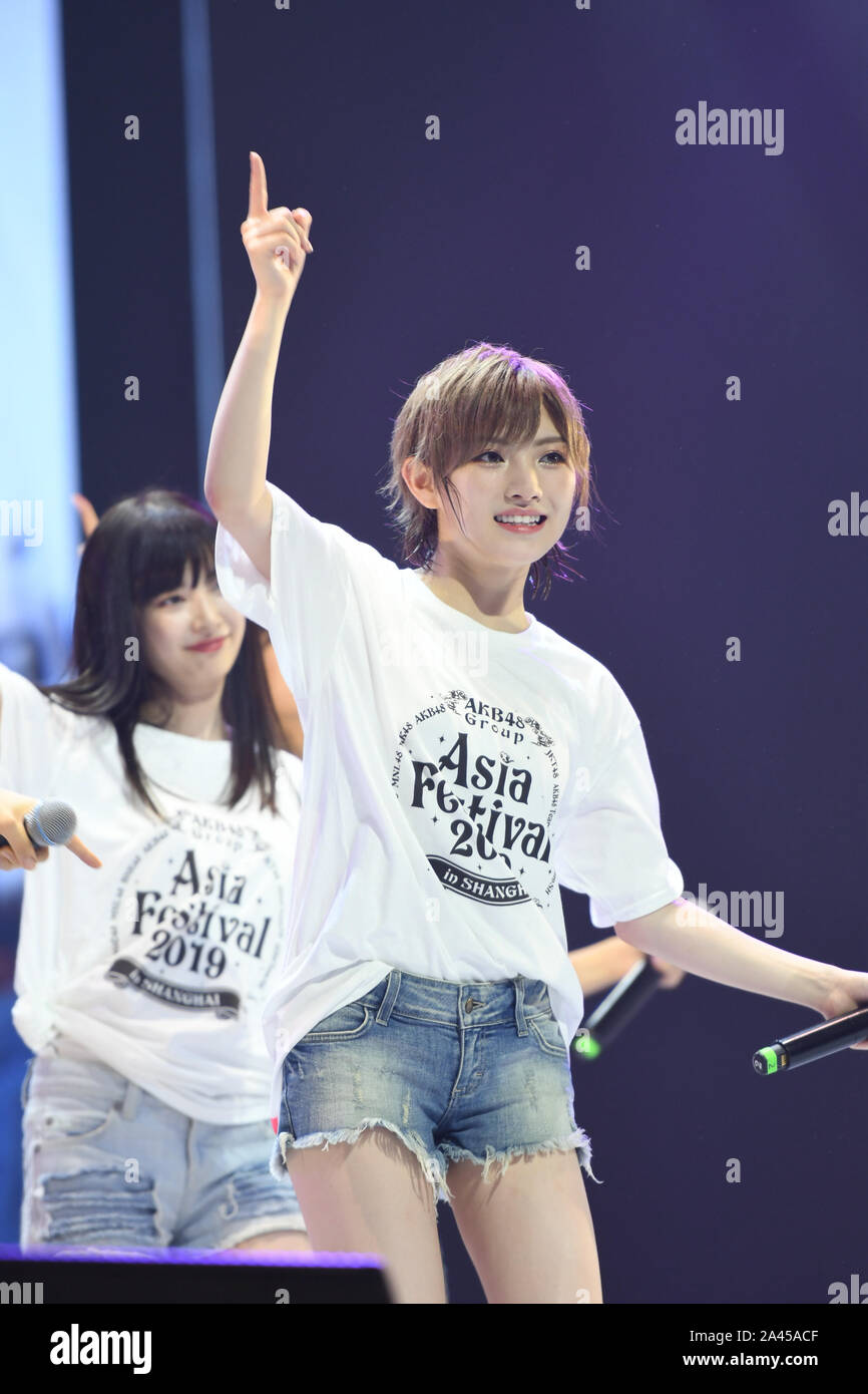 Nana Okada, also known as Naachan, of Japanese idol girl group AKB48 ...