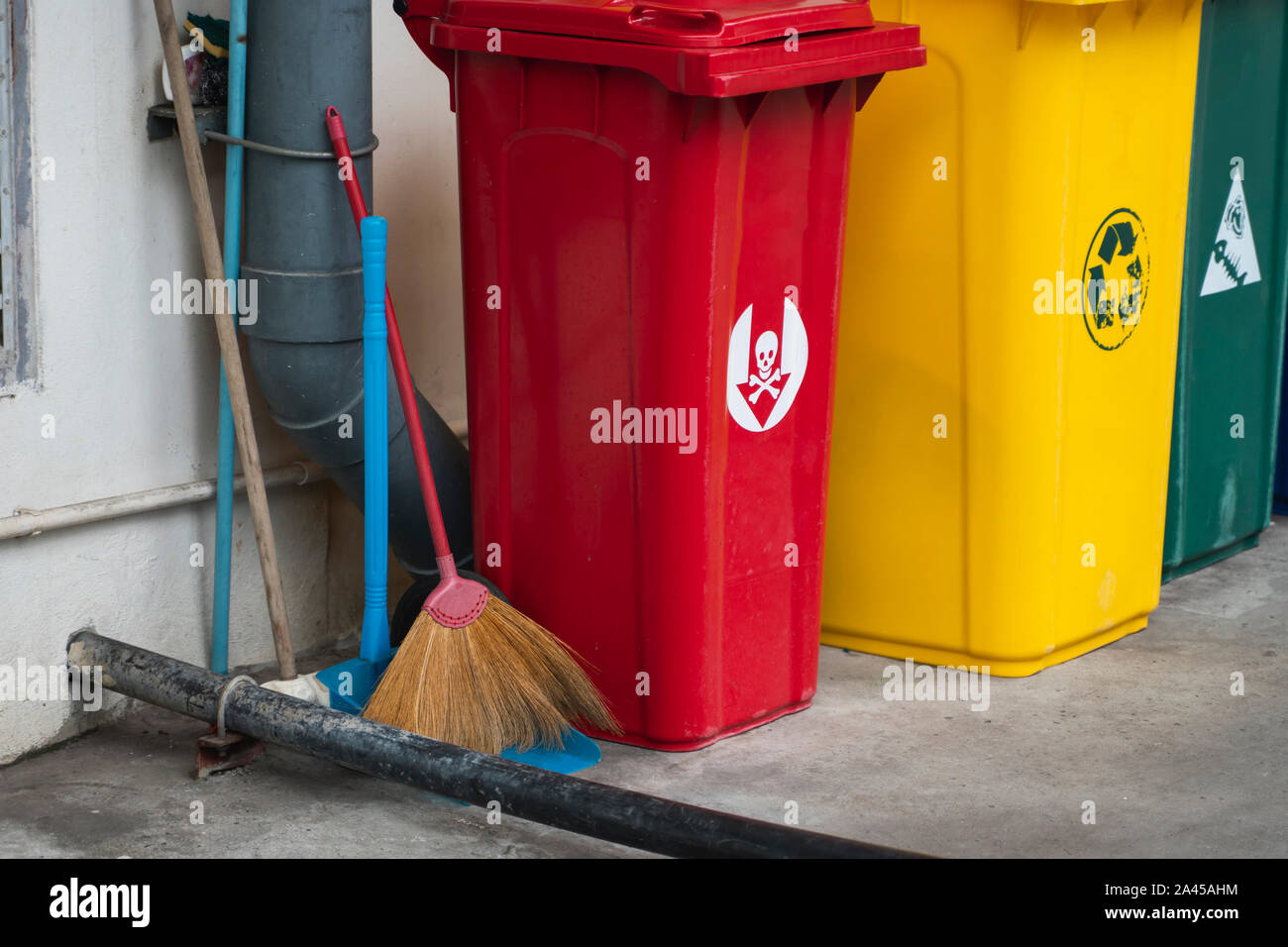 Garbage Trash Bins for collecting a recycle materials. Garbage trash ...