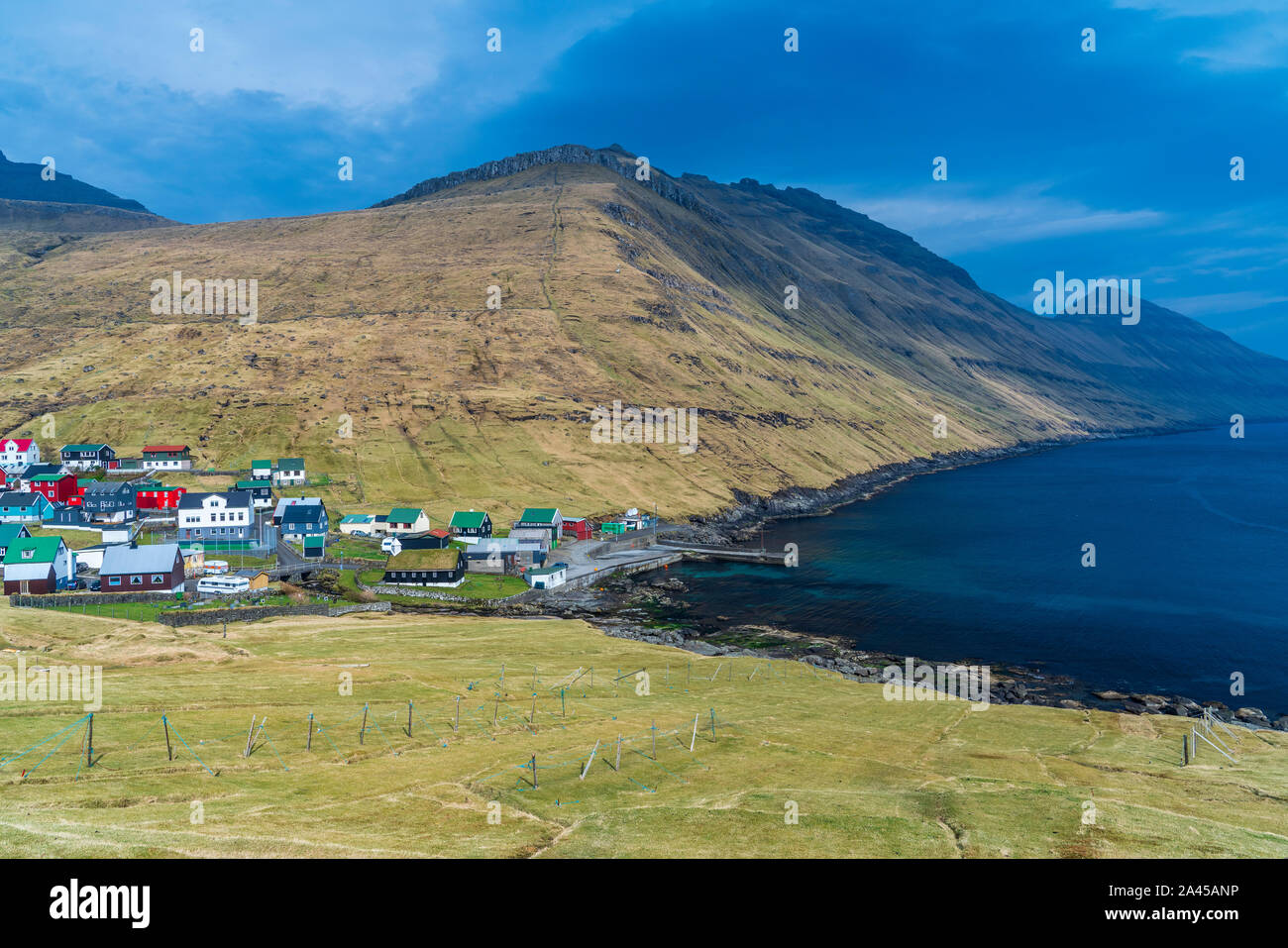 Funningsfjordur village faroe islands hi-res stock photography and ...