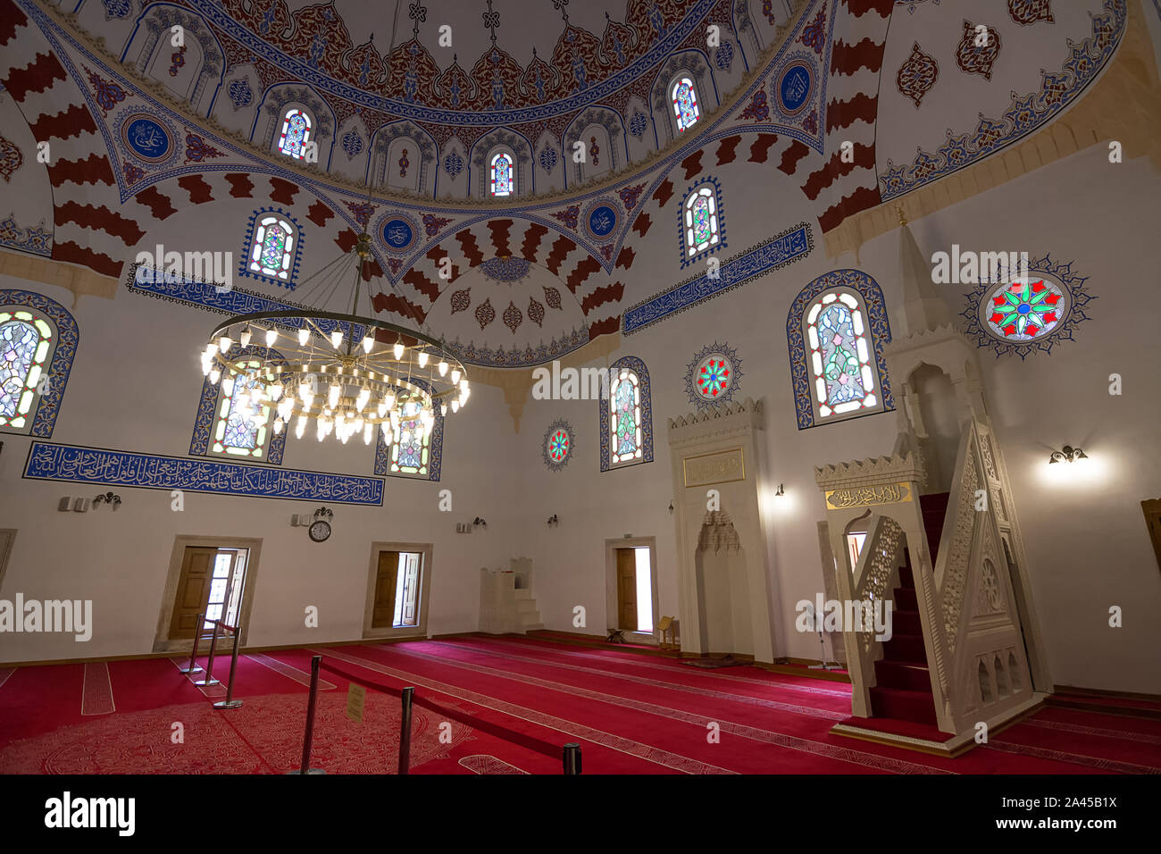 Sofia, Bulgaria - June 25, 2019: Interior of the Banya Bashi ottoman ...
