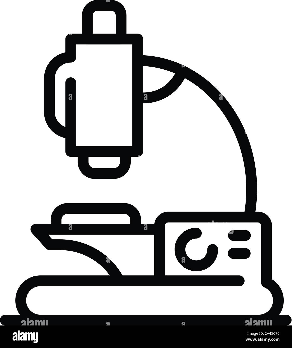 Microscope icon, outline style Stock Vector Image & Art - Alamy