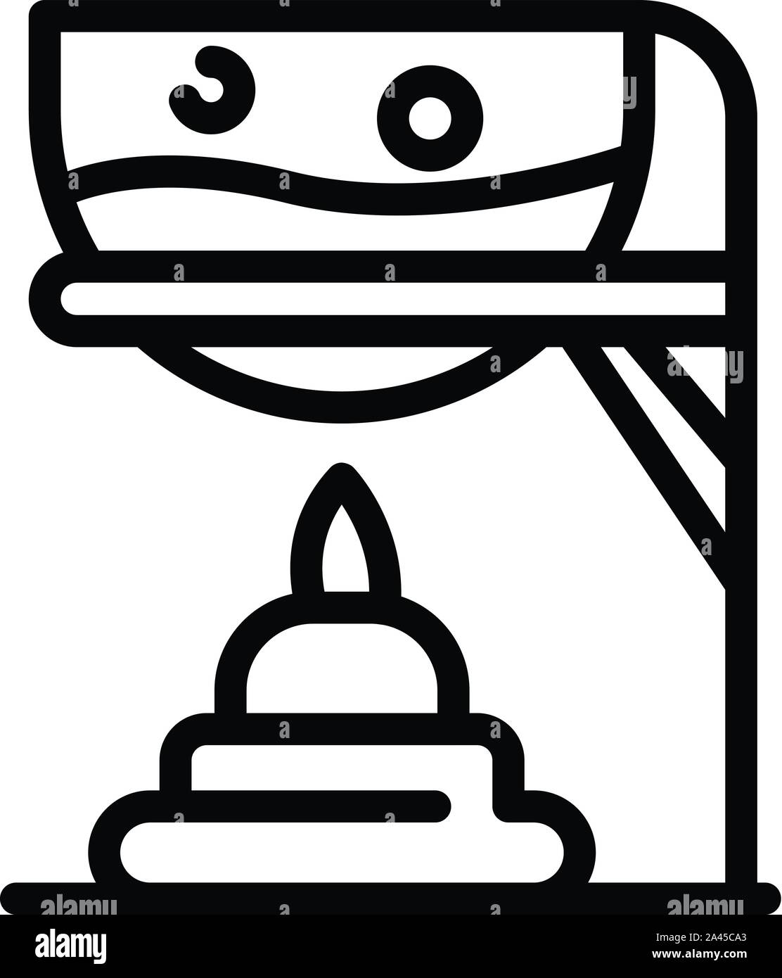 Burning chemical pot icon, outline style Stock Vector Image & Art - Alamy