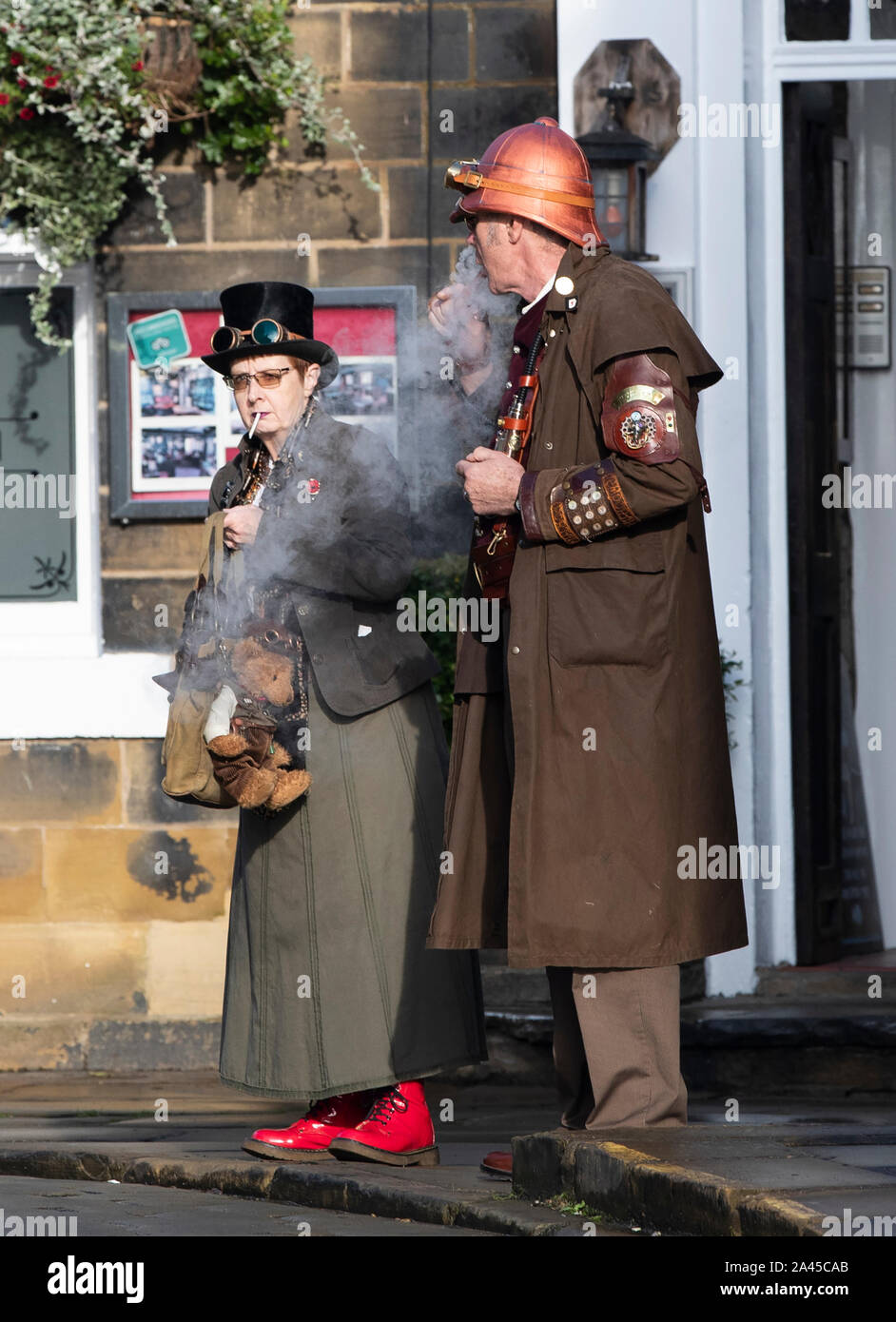 Steampunks attend the Haworth Steampunk Weekend, as hundreds of ...