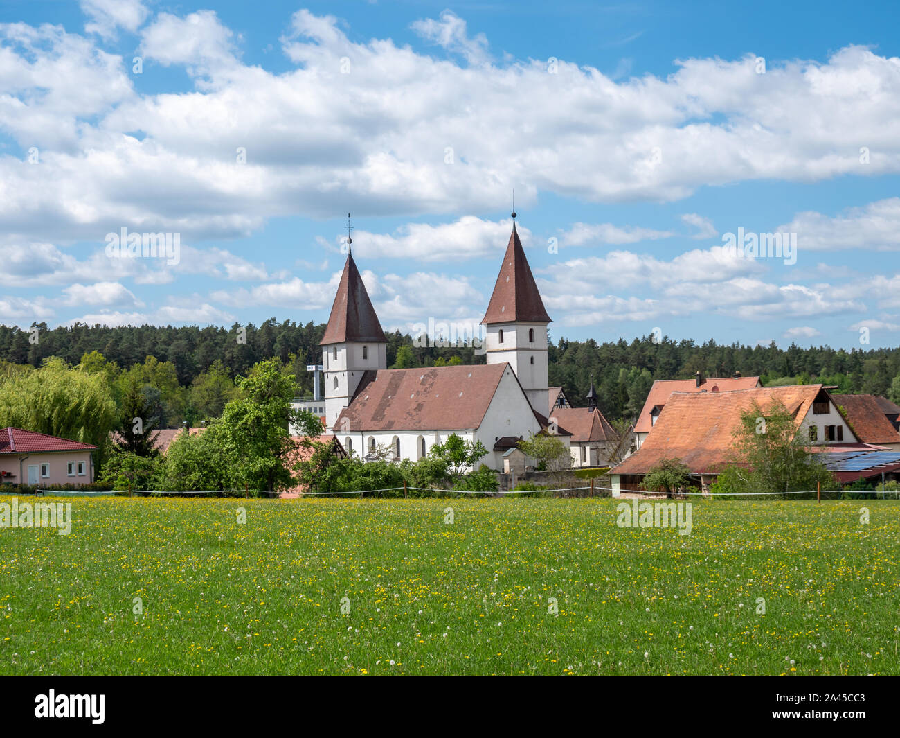 the church in "Neunkirchen am Sand" Bavaria Stock Photo - Alamy