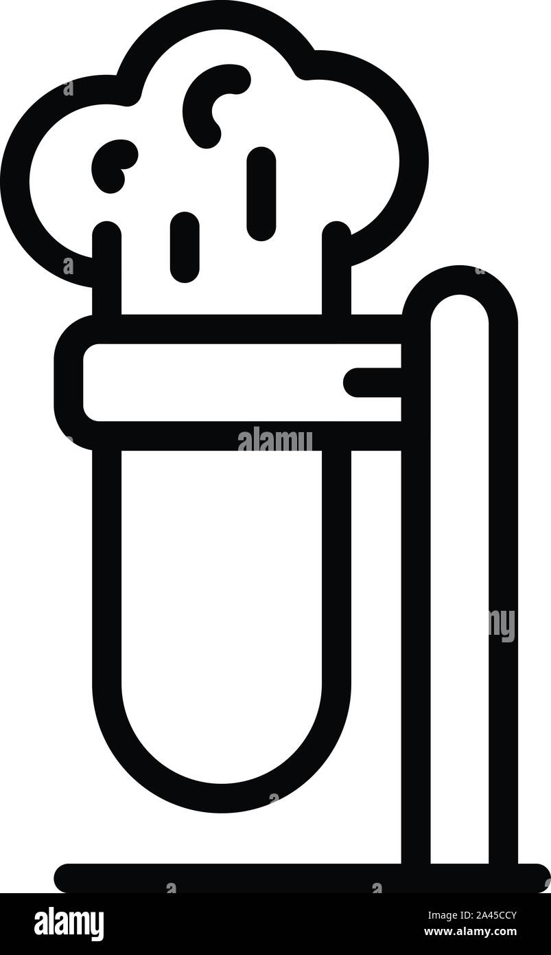 Smoking test tube icon, outline style Stock Vector Image & Art - Alamy