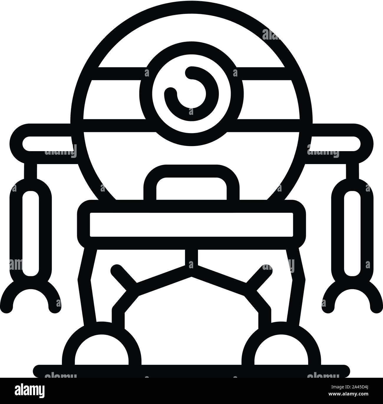 One eye robot icon, outline style Stock Vector Image & Art - Alamy