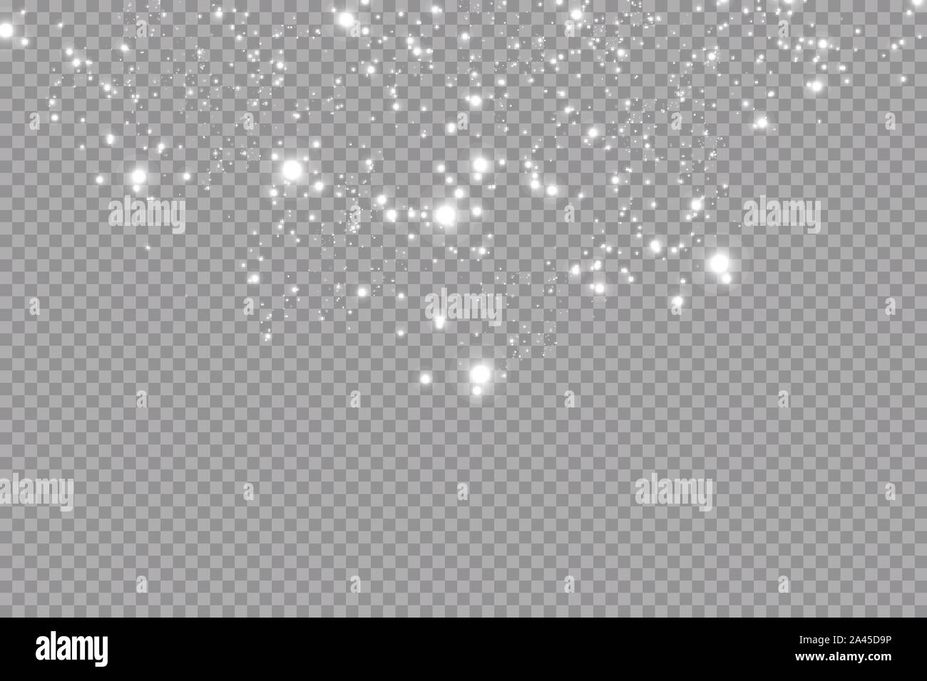 Realistic falling snowflakes. Isolated on transparent background ...