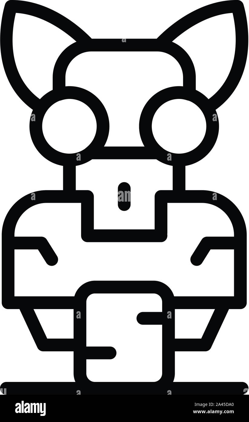 Cat robot icon, outline style Stock Vector Image & Art - Alamy