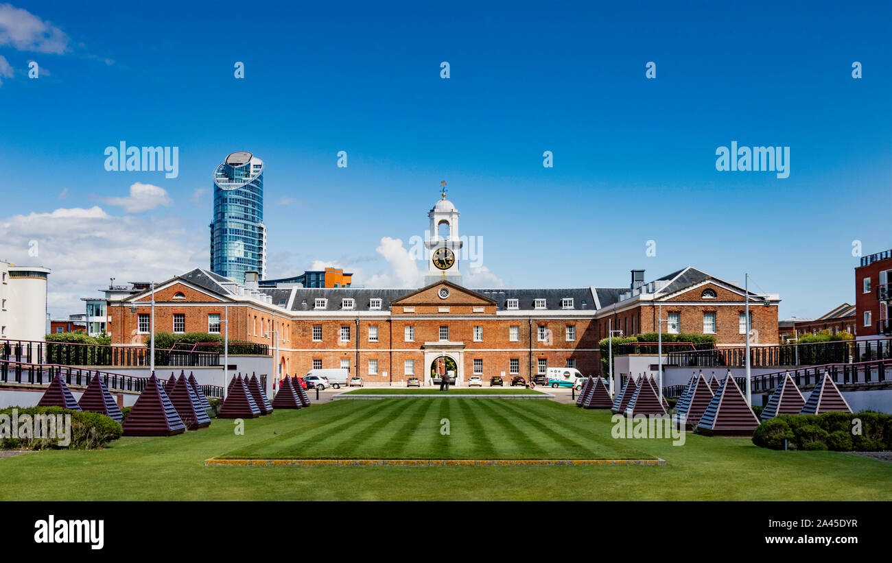 Vulcan Building, Gunwharf Quay, Portsmouth, Hampshire Stock Photo - Alamy