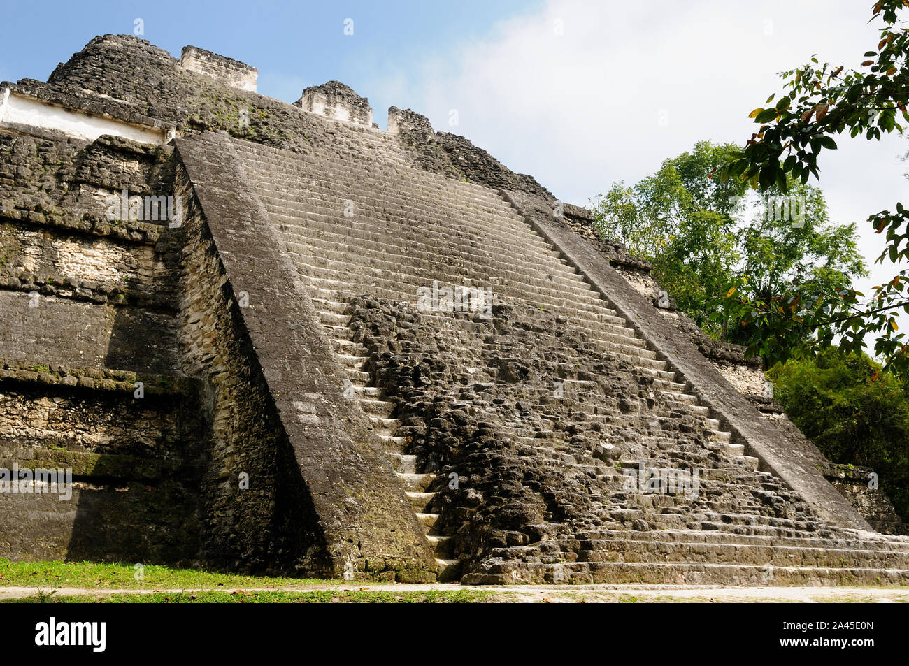 Guatemala, Mayan ruins in the jungle in Tikal. Central America Stock ...