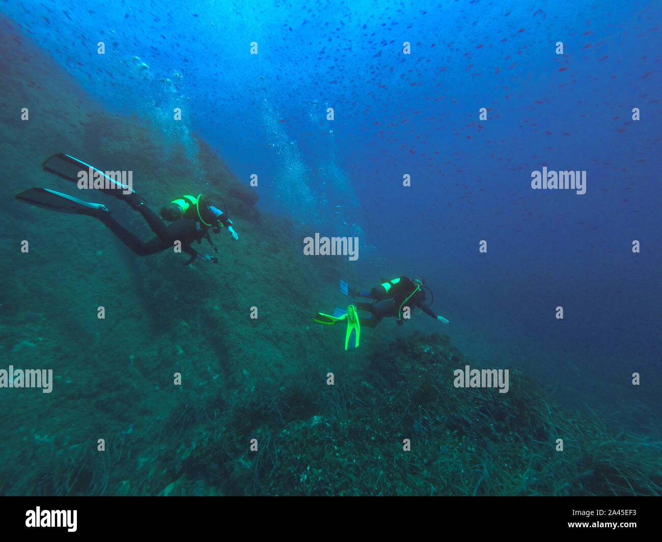 Sunlight underwater cave scuba diver hi-res stock photography and ...