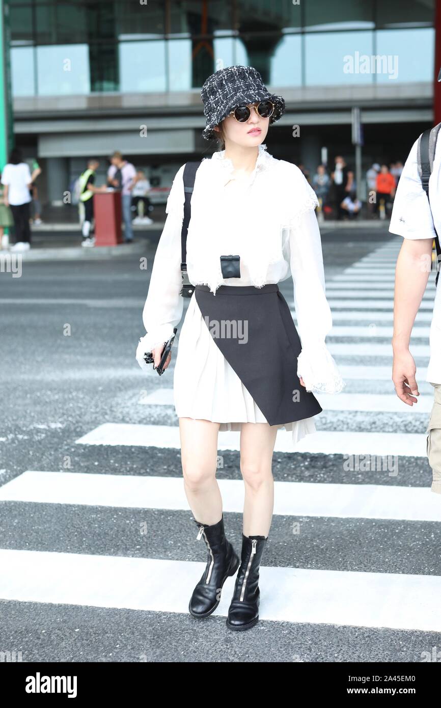 Taiwanese singer and actress Zhang Shaohan, or Angela Zhang arrives at ...