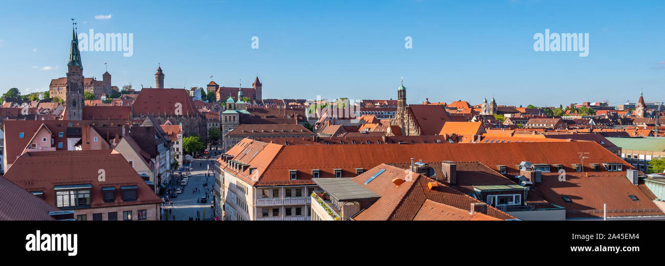 Panorama of Nuremberg in the center Stock Photo - Alamy