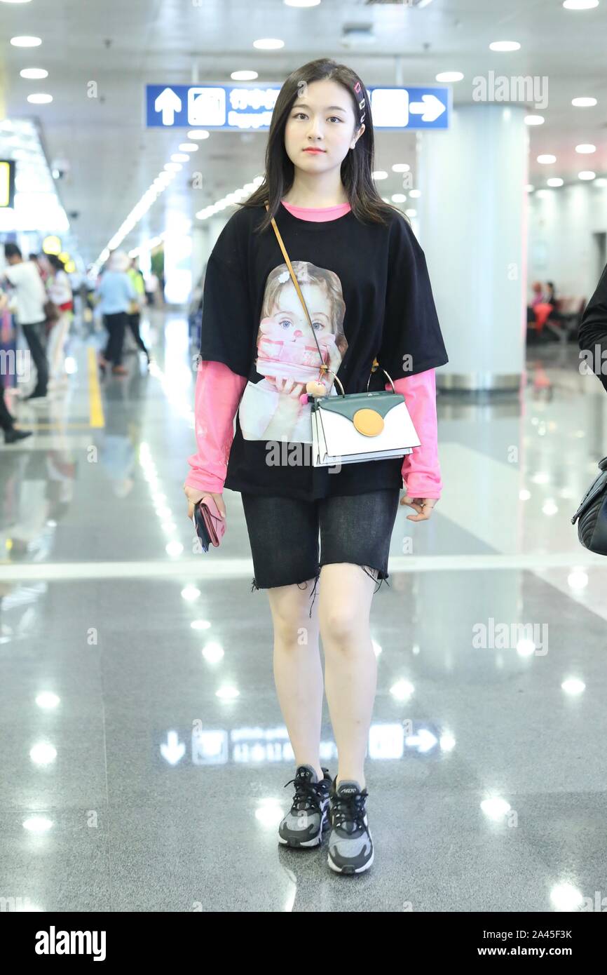 Chinese actress Landi Li arrives at the Beijing Capital International ...