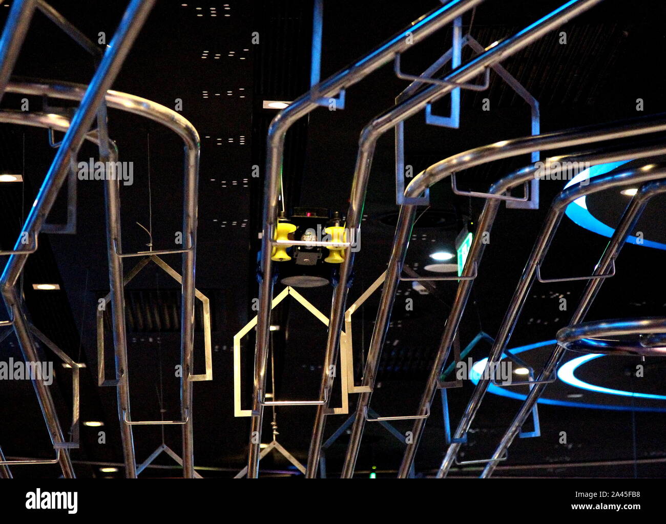 Picture of the gravity sled in SpaceLab, a space-themed restaurant ...