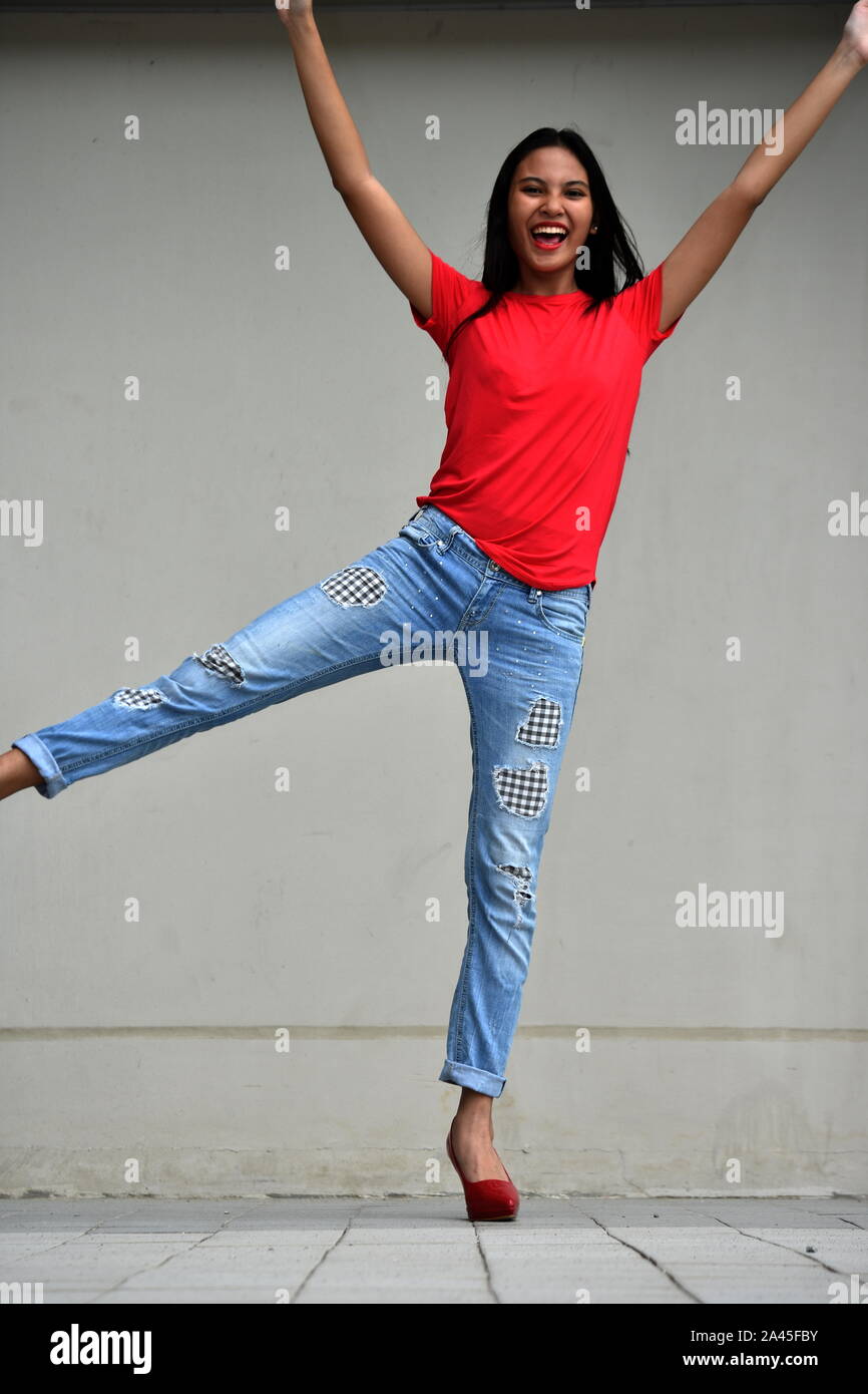 Fun Beautiful Minority Person Standing Stock Photo - Alamy