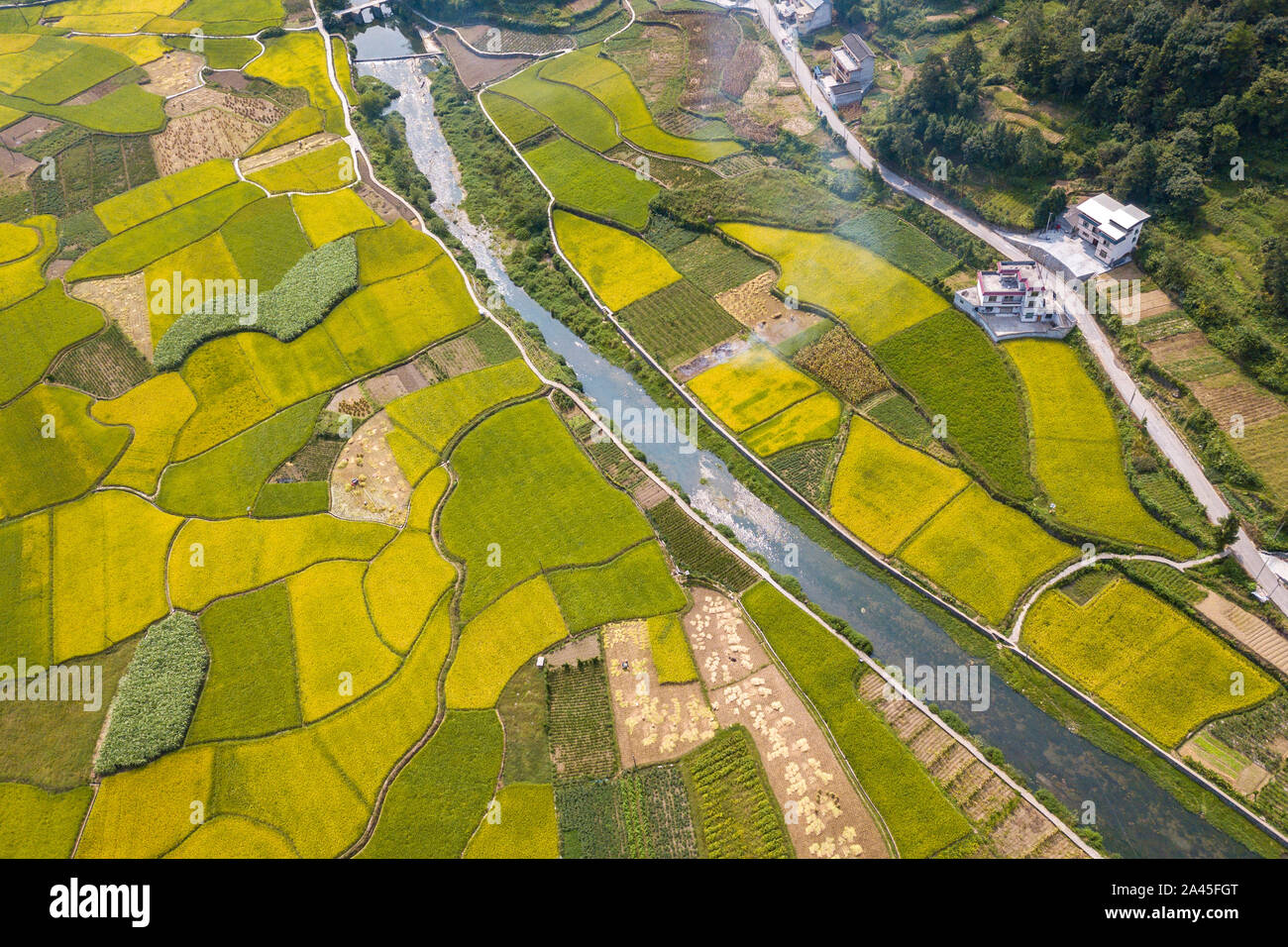 Aerial View Of The Terrace In Miao Autonomous Prefecture Central China