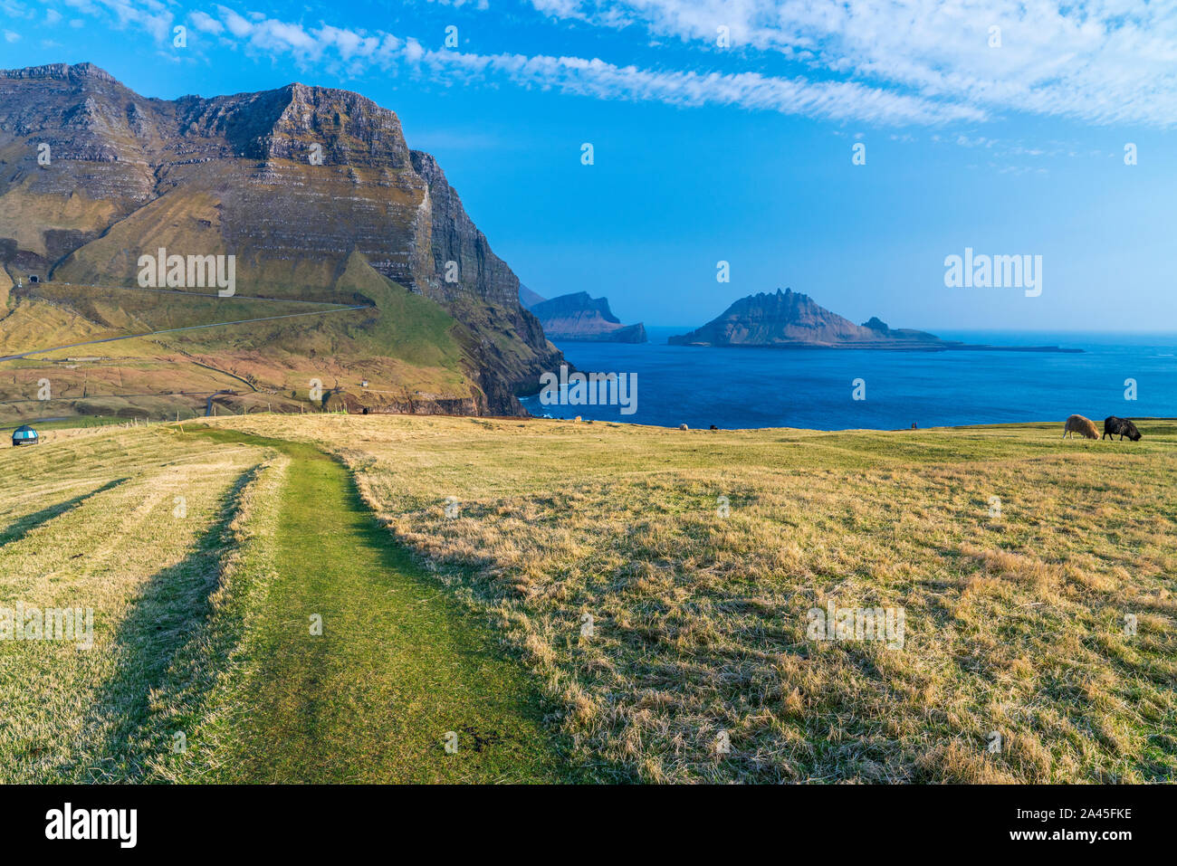 Gasadalur, Vagar, Faroe Islands, Denmark, Europe Stock Photo - Alamy