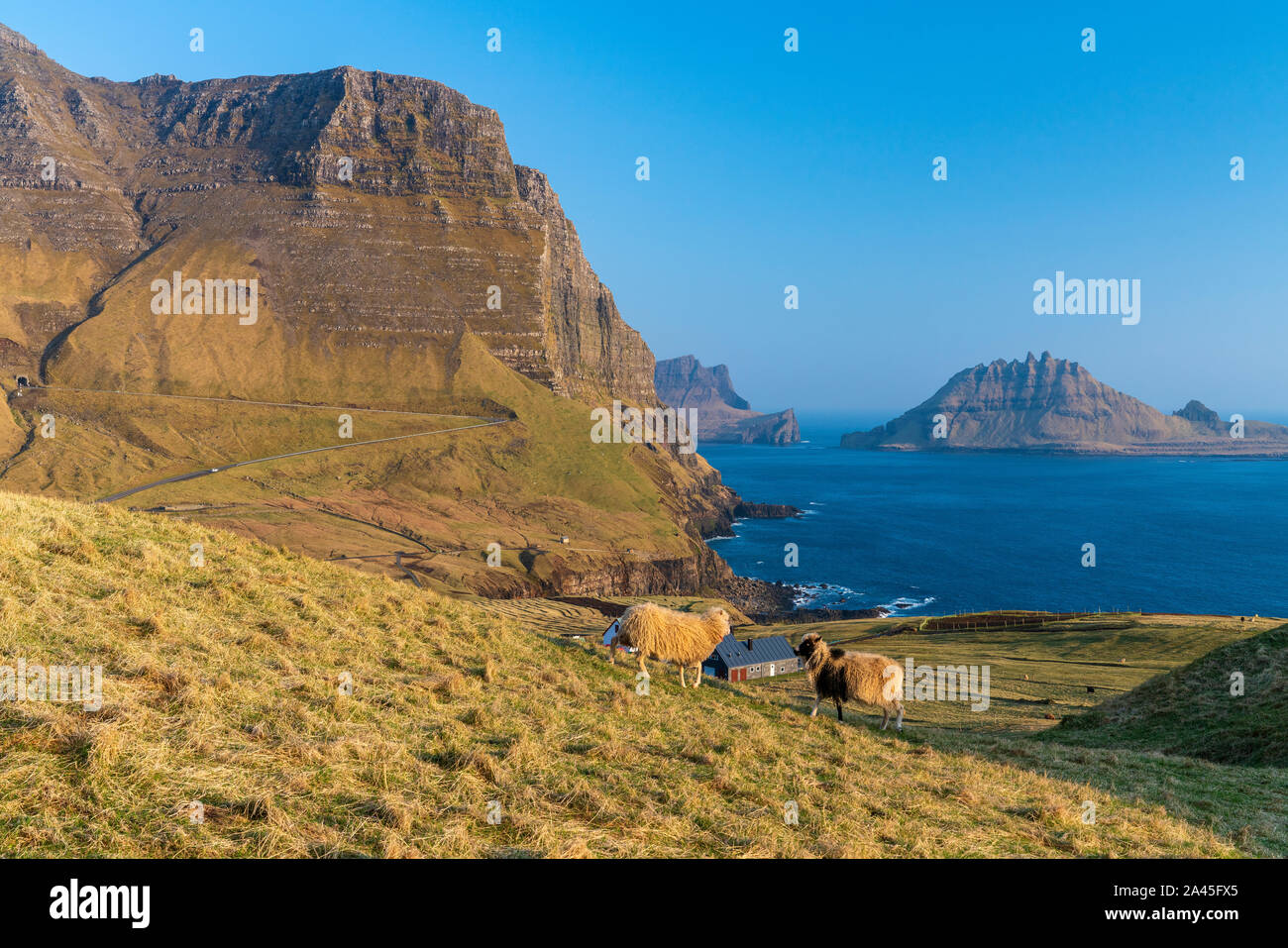 Gasadalur, Vagar, Faroe Islands, Denmark, Europe Stock Photo - Alamy