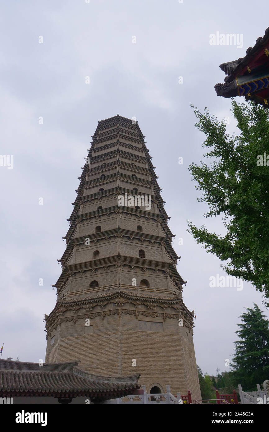 Chinese famous ancient Buddhism temple of The Famen Temple, Situated in ...