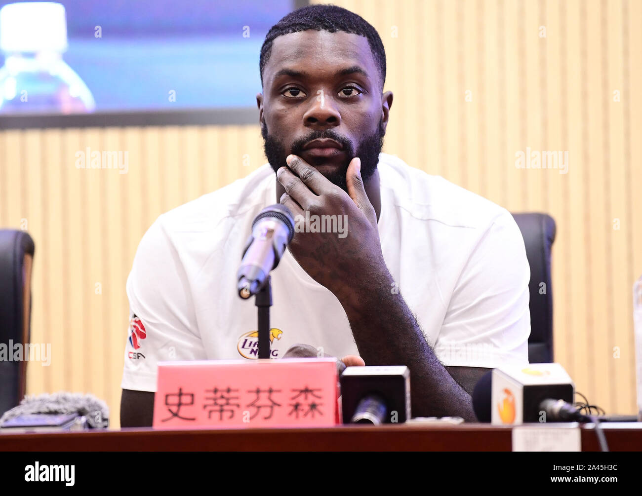 American professional basketball player Lance Stephenson takes part ...