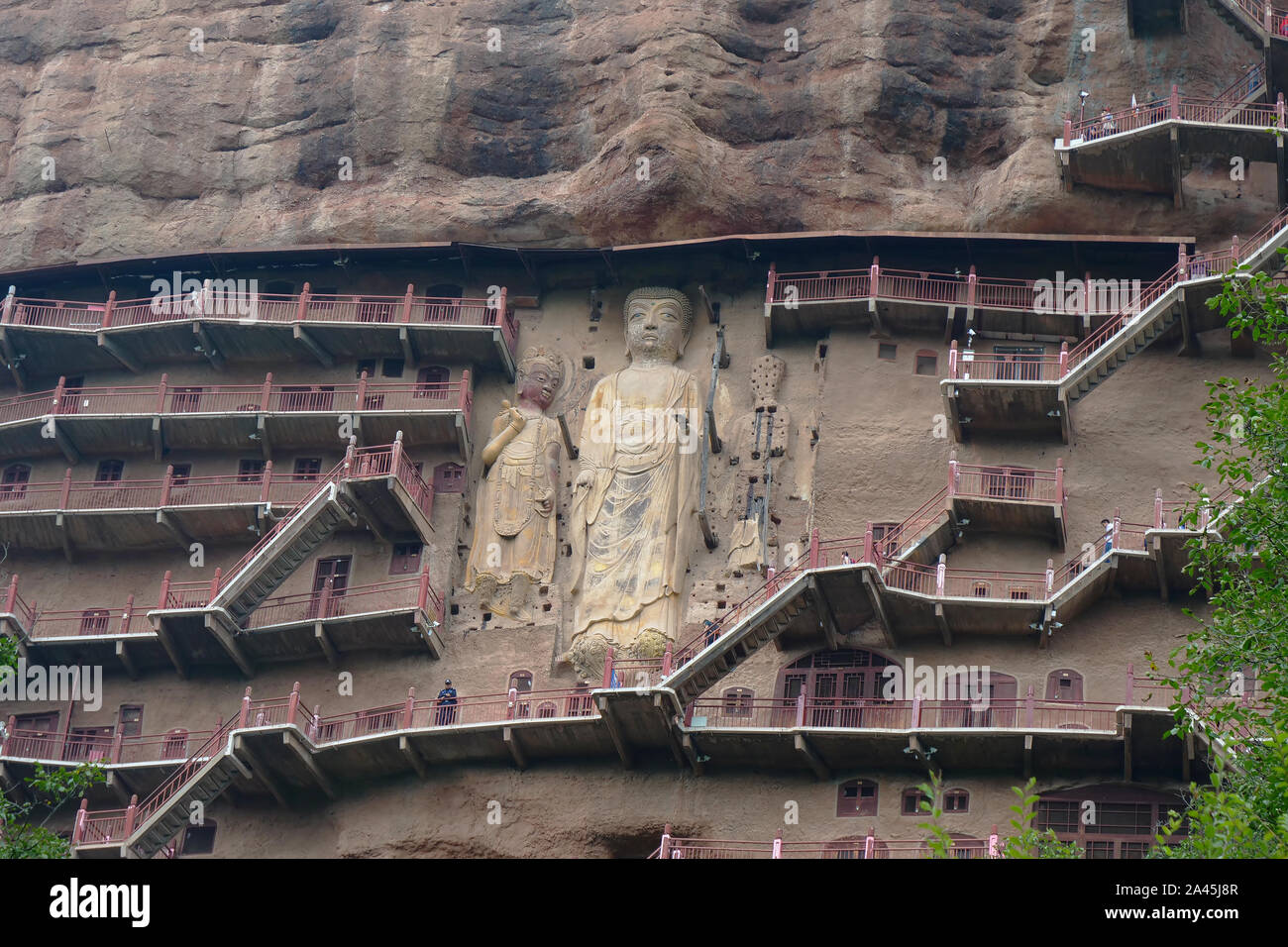 Maijishan Cave-Temple Complex in Tianshui city, Gansu Province China. A ...