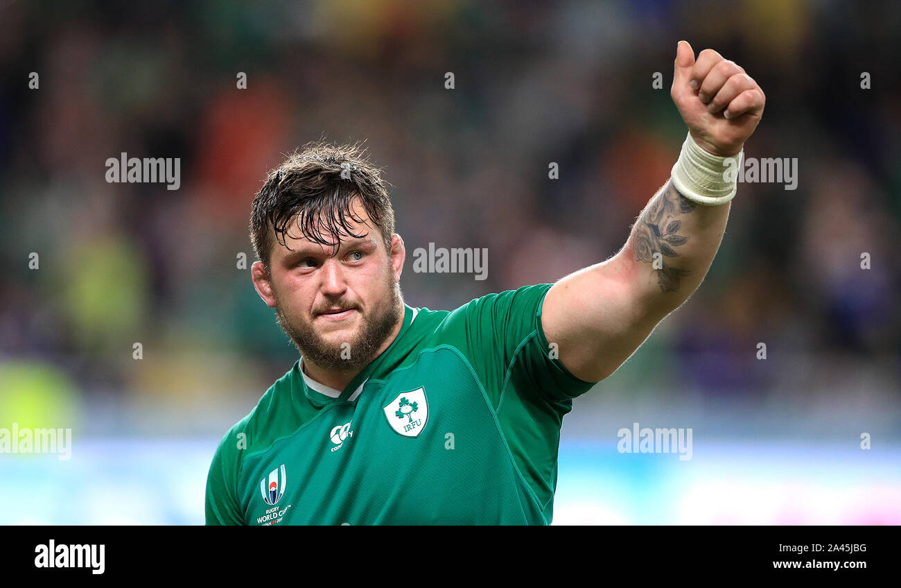 Ireland's Andrew Porter acknowledges fans after the game during the ...