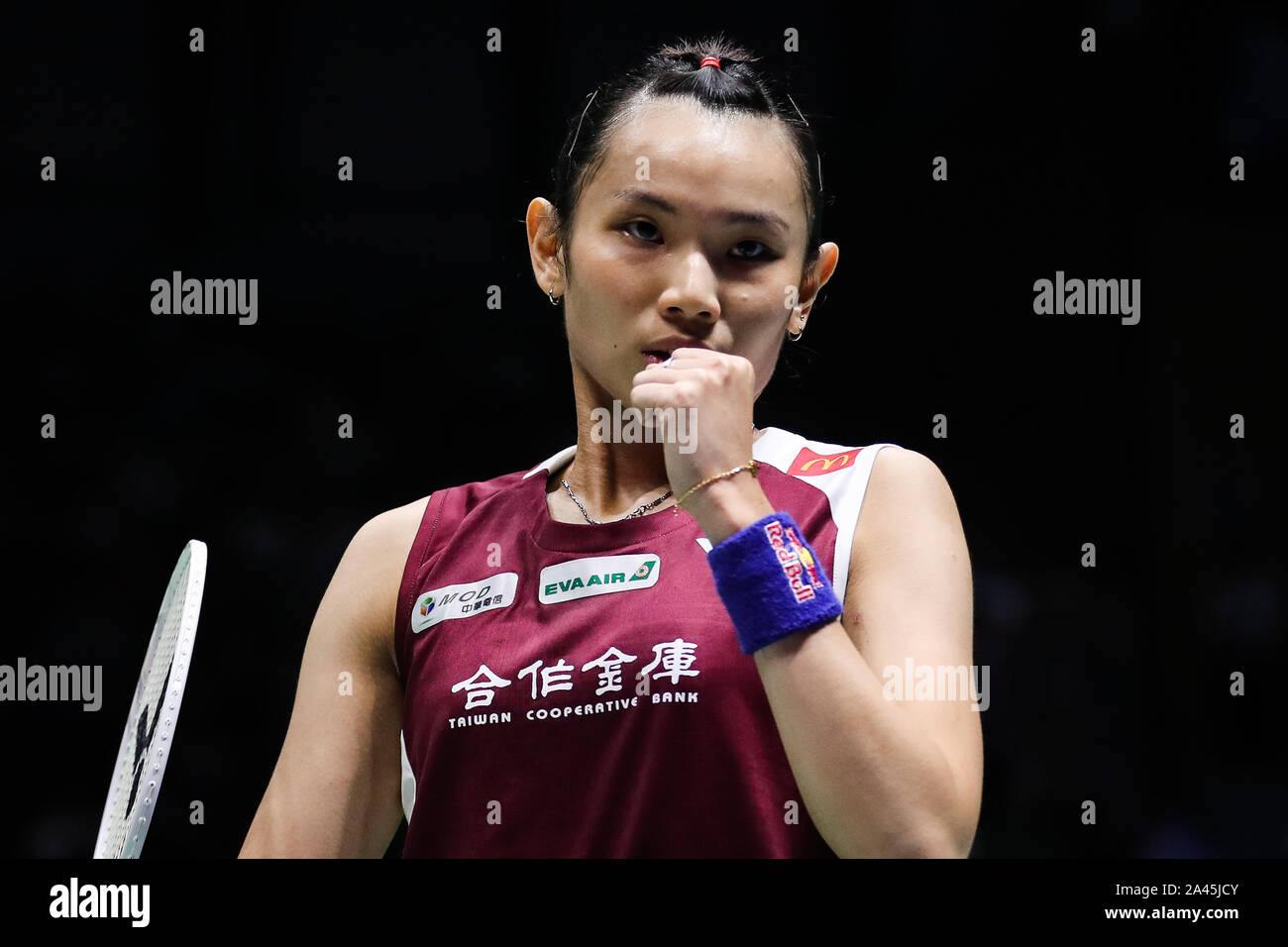 Taiwanese professional badminton player Tai Tzu Ying competes against ...