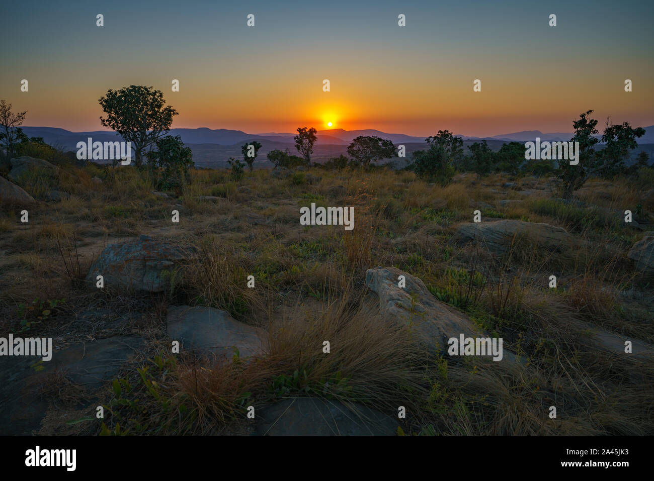 sunset at three rondavels lookout in blyde river canyon in mpumalanga ...