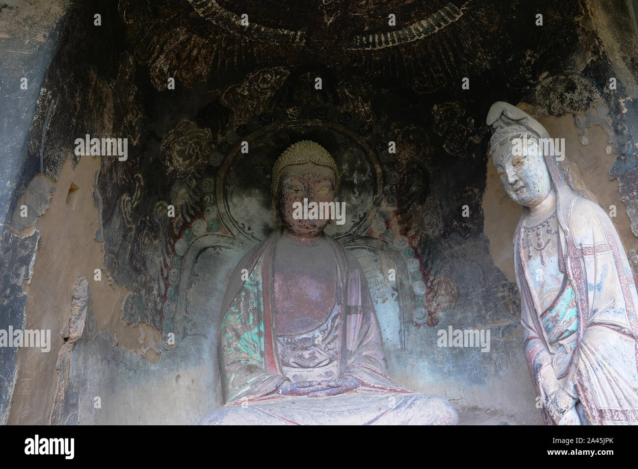 Maijishan Cave-Temple Complex in Tianshui city, Gansu Province China. A ...