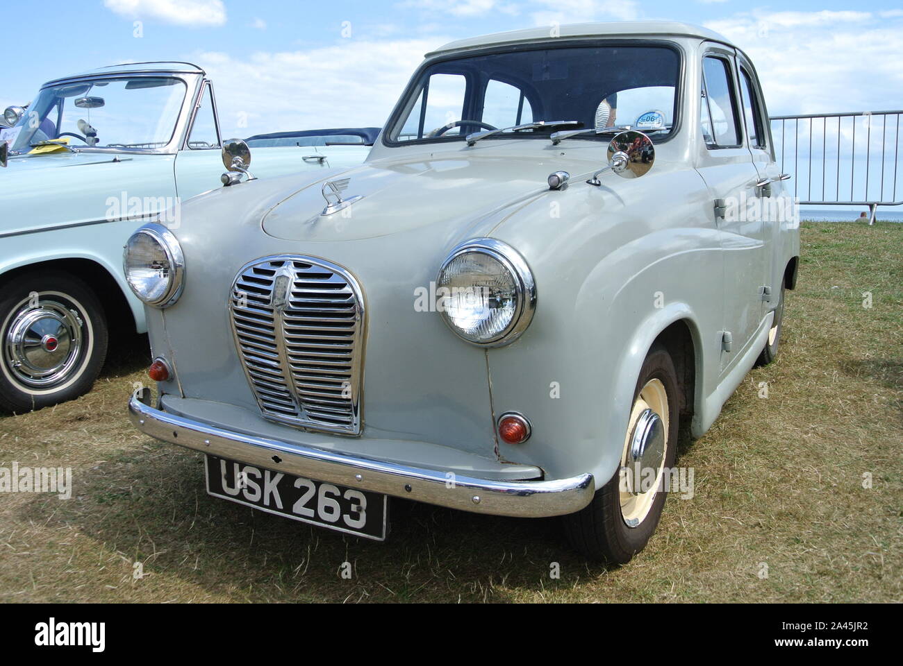 A 1954 Austin A30 parked up on display at the English Riviera classic ...