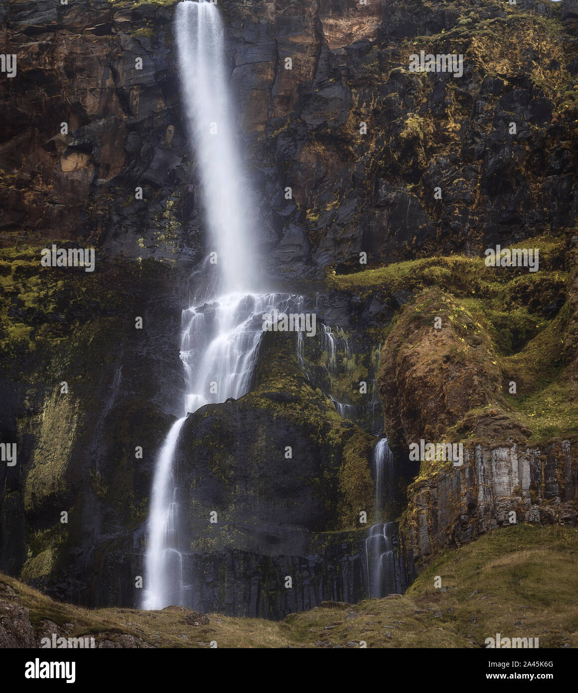 Bjarnarfoss Waterfall in the Snaefellsnes Peninsula, Iceland Stock ...