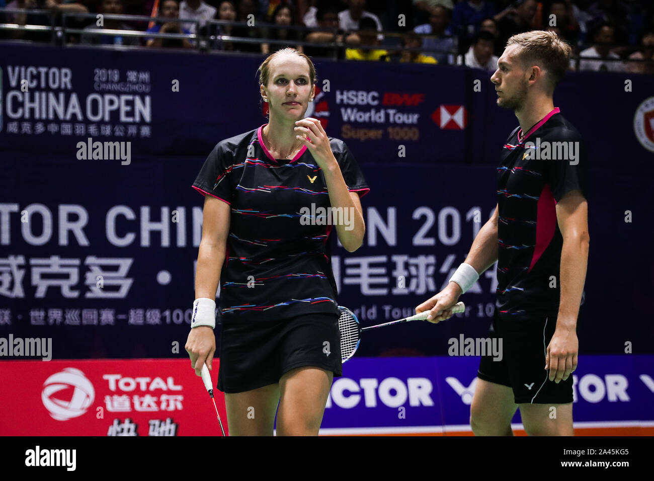 German professional badminton players Marvin Seidel and Linda Efler ...