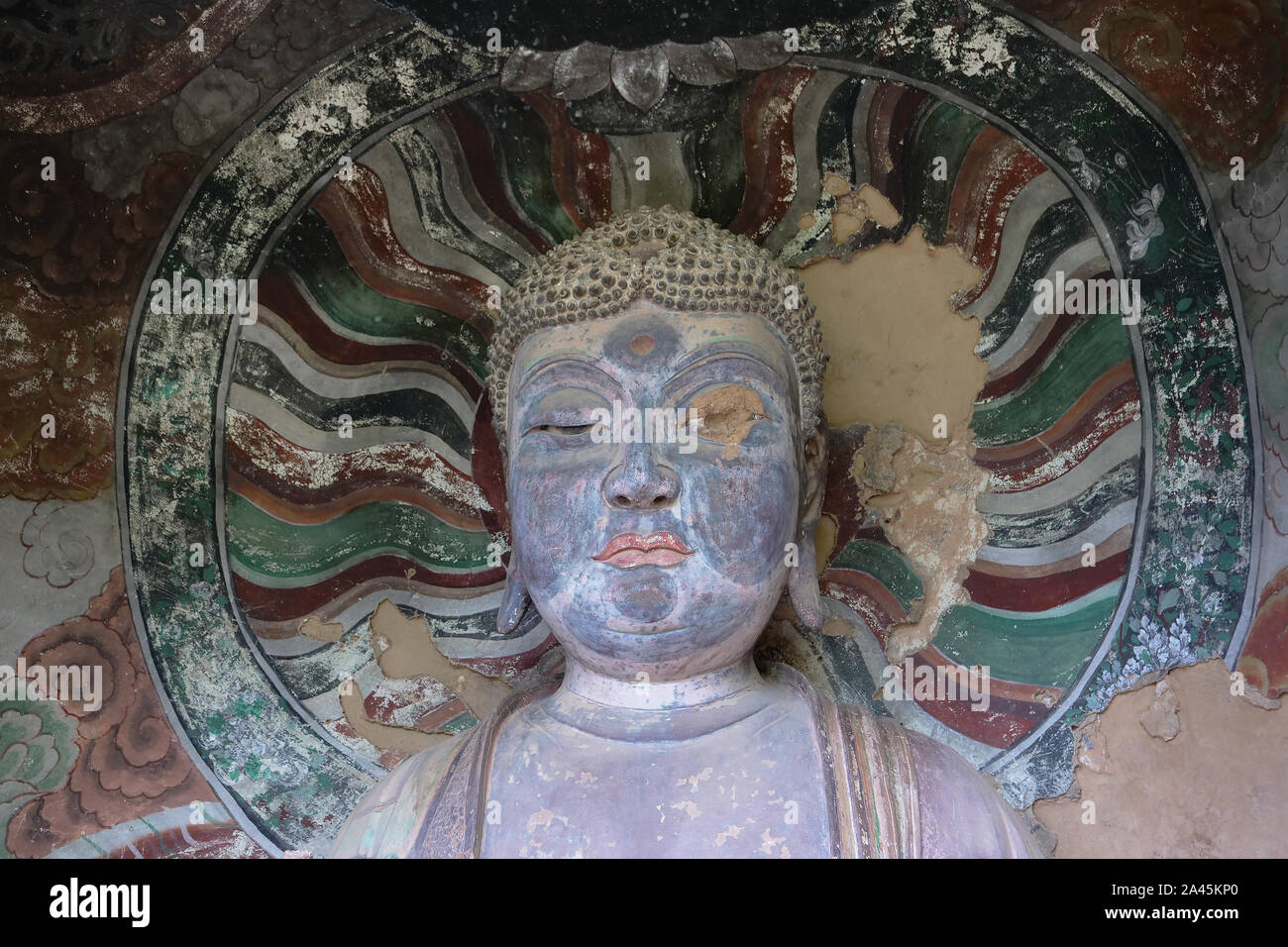 Maijishan Cave-Temple Complex in Tianshui city, Gansu Province China. A ...