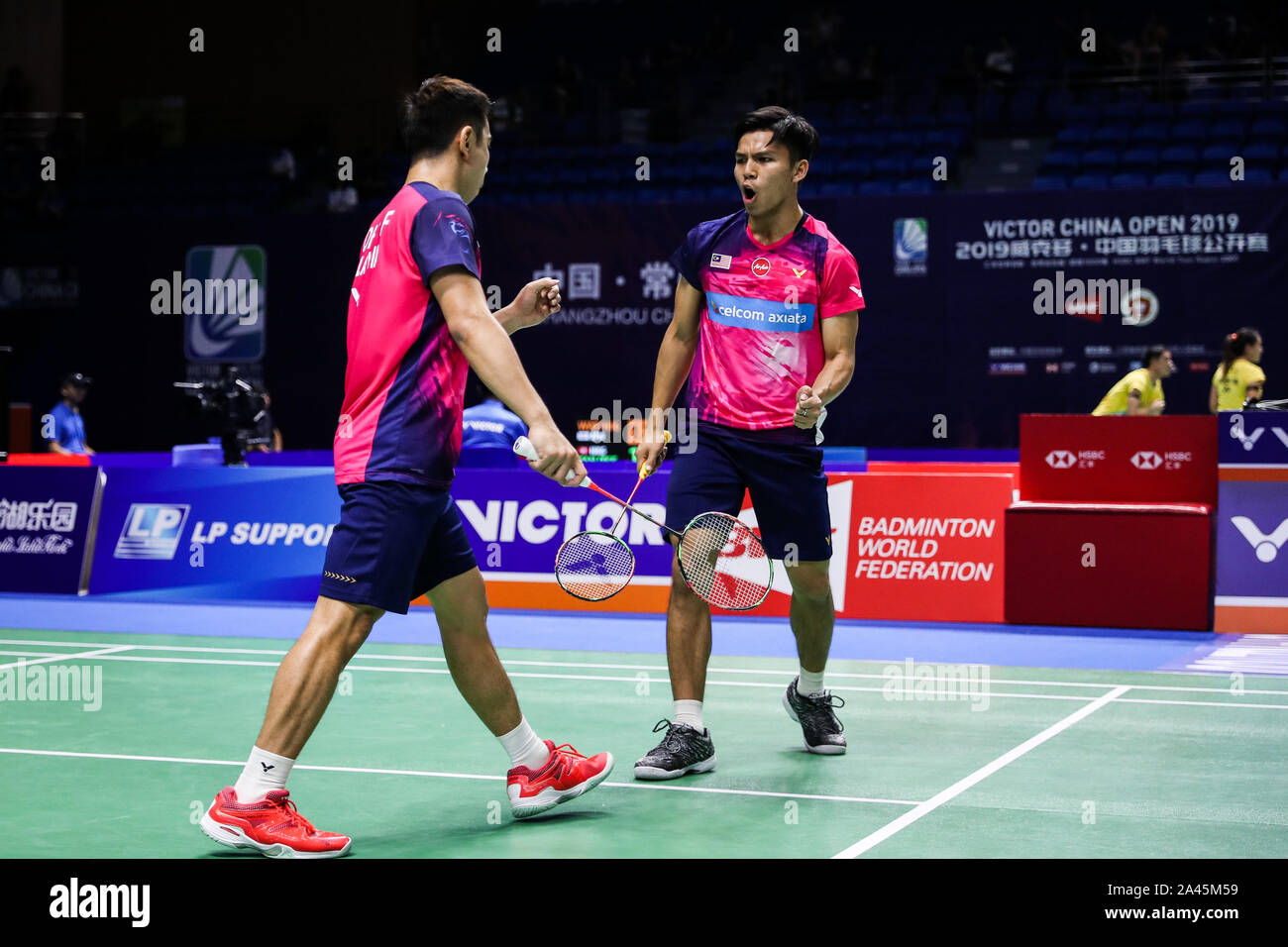 Malaysian professional badminton players Goh Sze Fei and Nur Izzuddin ...