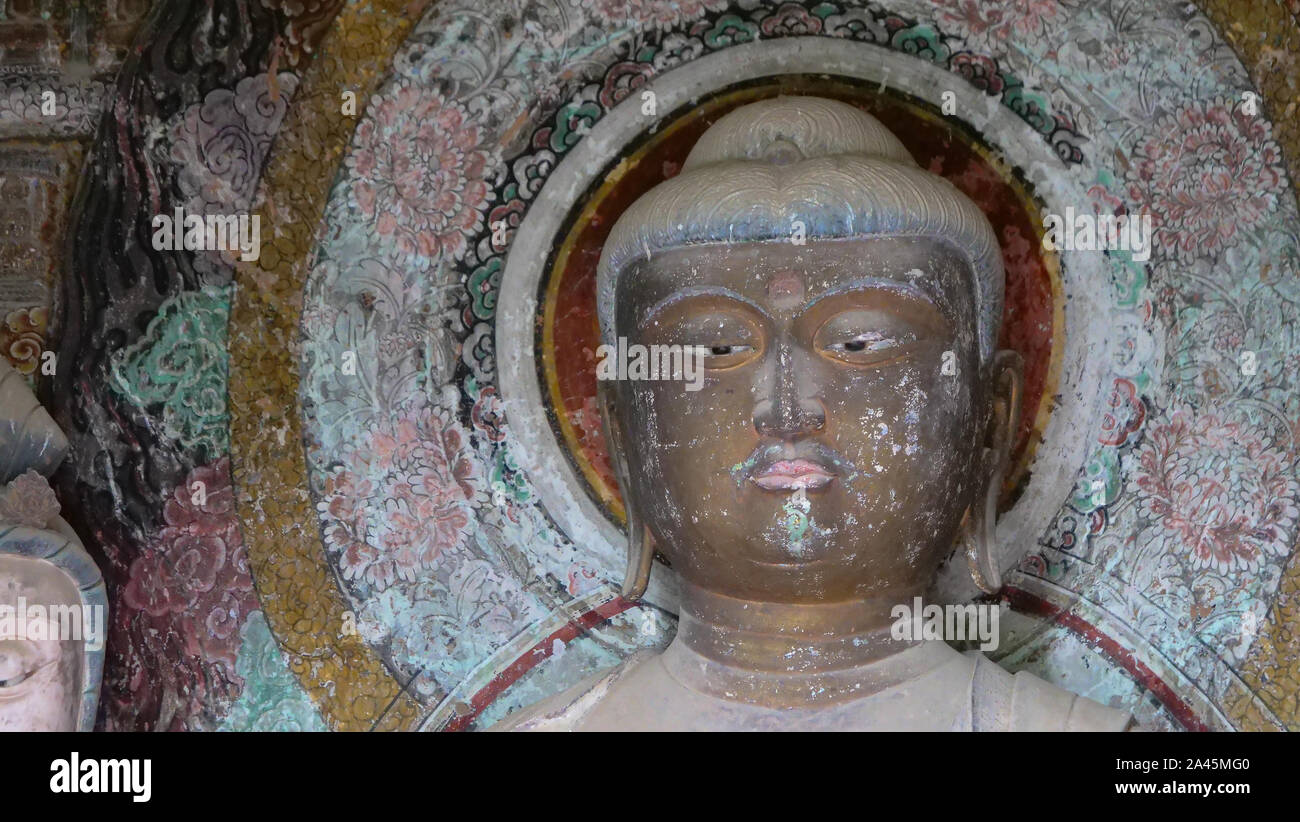 Maijishan Cave-Temple Complex in Tianshui city, Gansu Province China. A ...