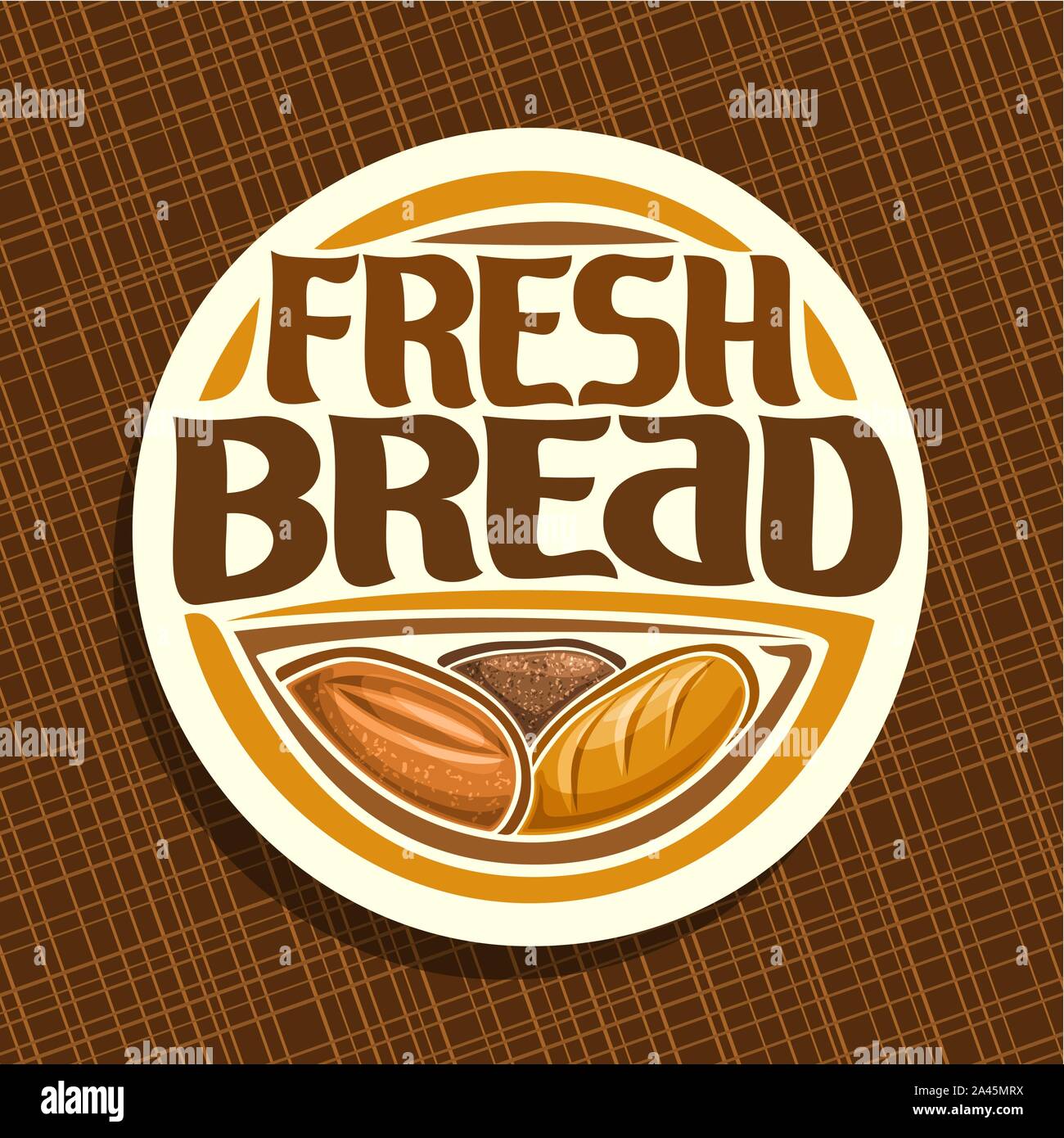 Homemade round wheat bun Stock Vector Images - Alamy