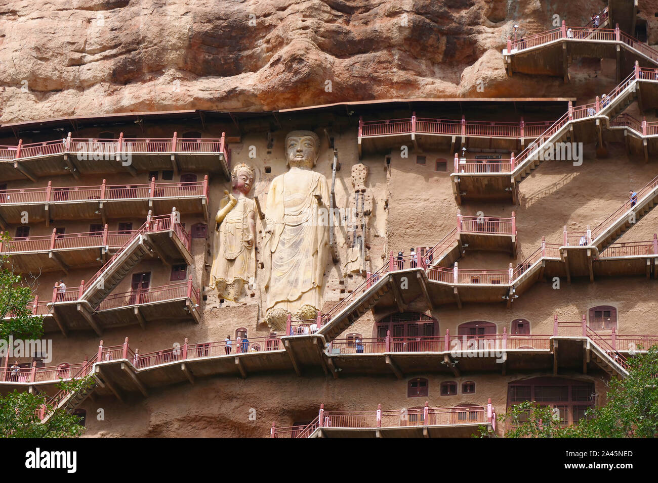 Maijishan Cave-Temple Complex in Tianshui city, Gansu Province China. A ...