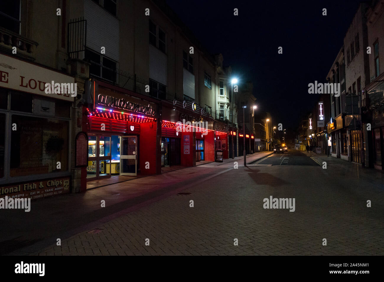 Night scenes in Weston-super-Mare, Somerset, England Stock Photo - Alamy
