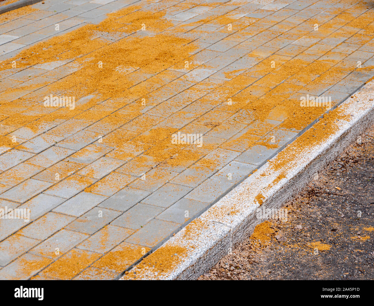 Road construction construction site footpath Stock Photo - Alamy