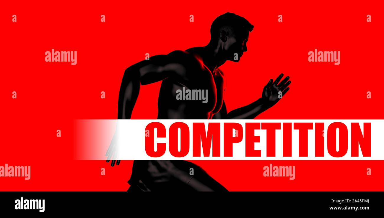 Competition Concept with Fit Man Running Lifestyle Stock Photo - Alamy