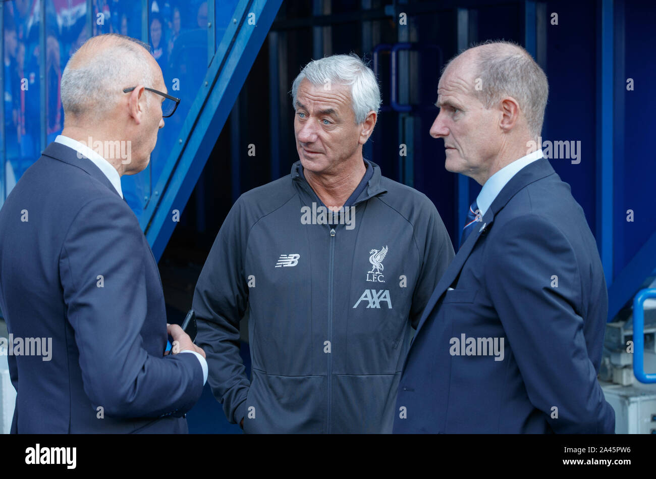 Ian Rush (centre), Mark Hateley and Gordon Durie speak before the ...