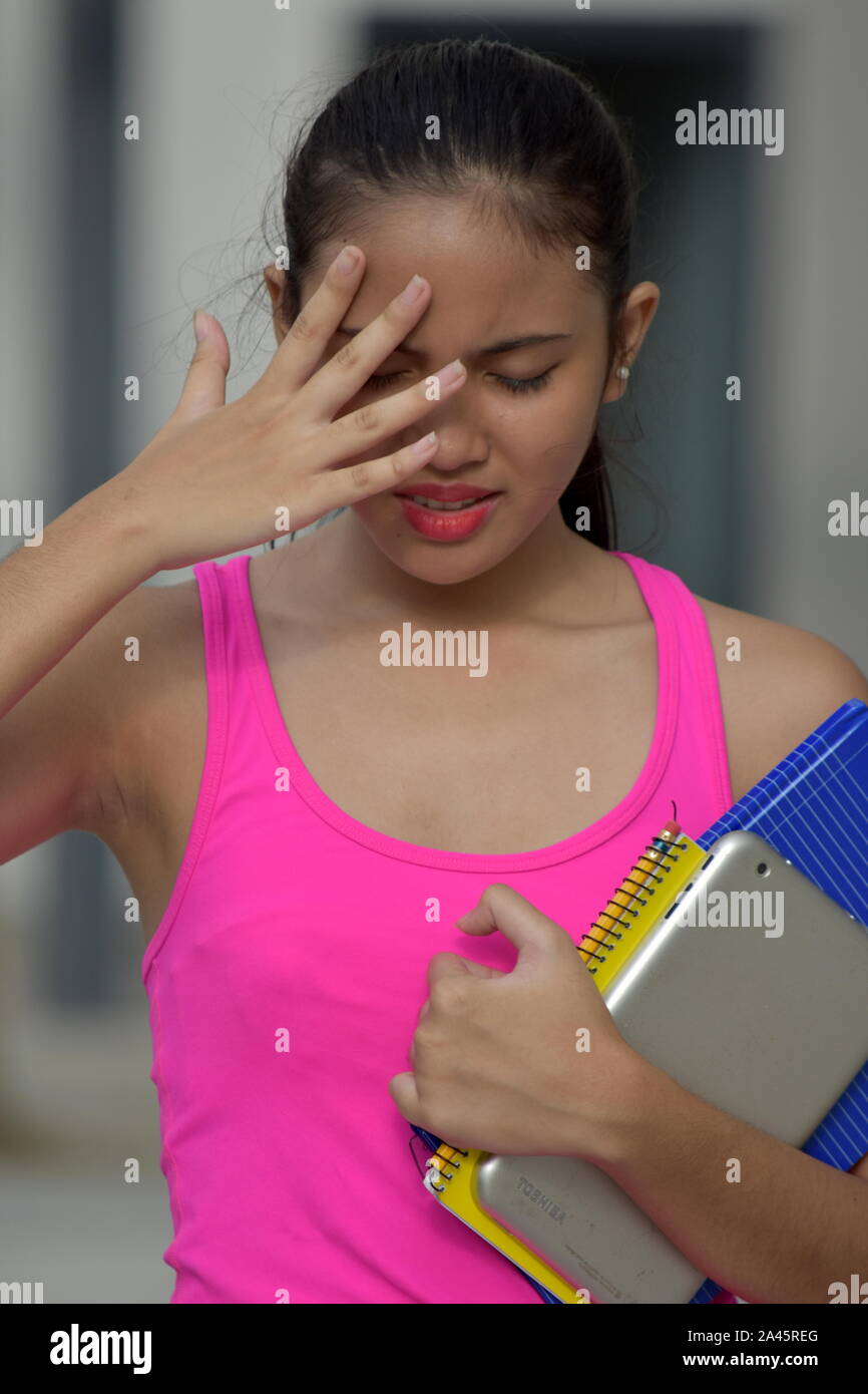 Stressed Student Teenager School Girl Stock Photo - Alamy