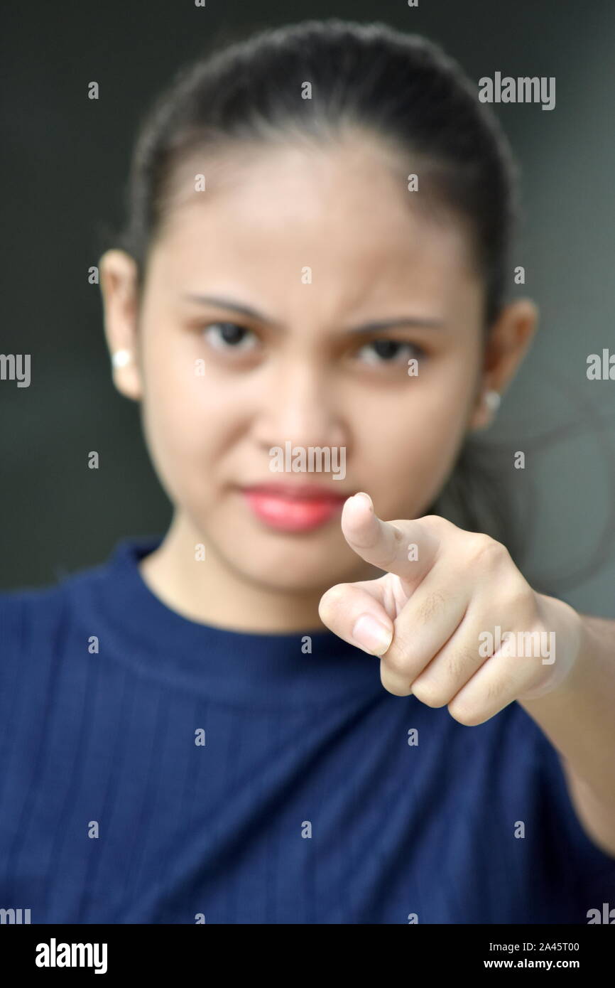 Mad Pretty Female Stock Photo - Alamy