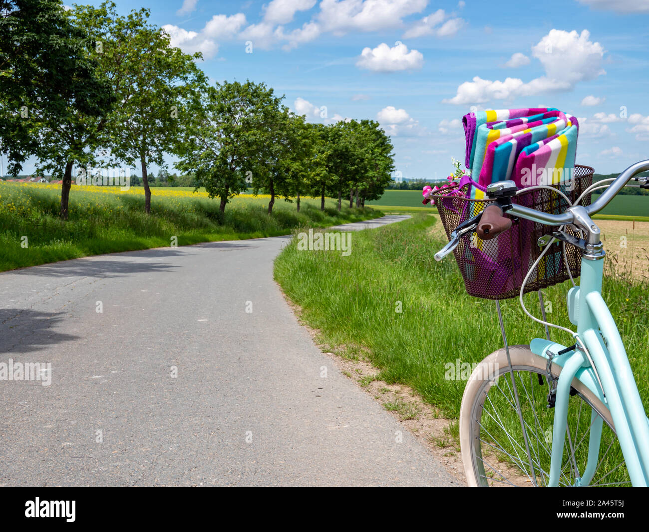 Excursion by bike to the country Stock Photo - Alamy