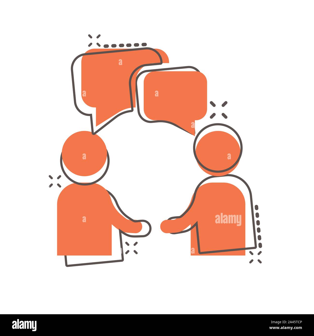 Vector cartoon talk people icon in comic style. Man with speech bubble ...