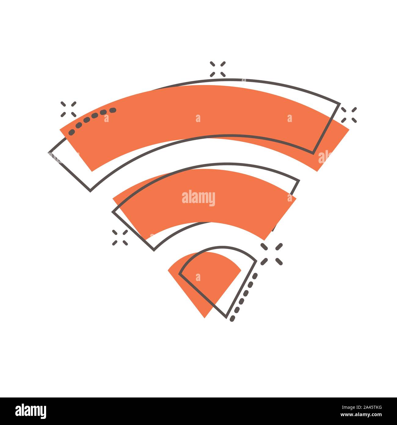 Wifi internet icon in comic style. Wi-fi wireless technology vector cartoon illustration ...