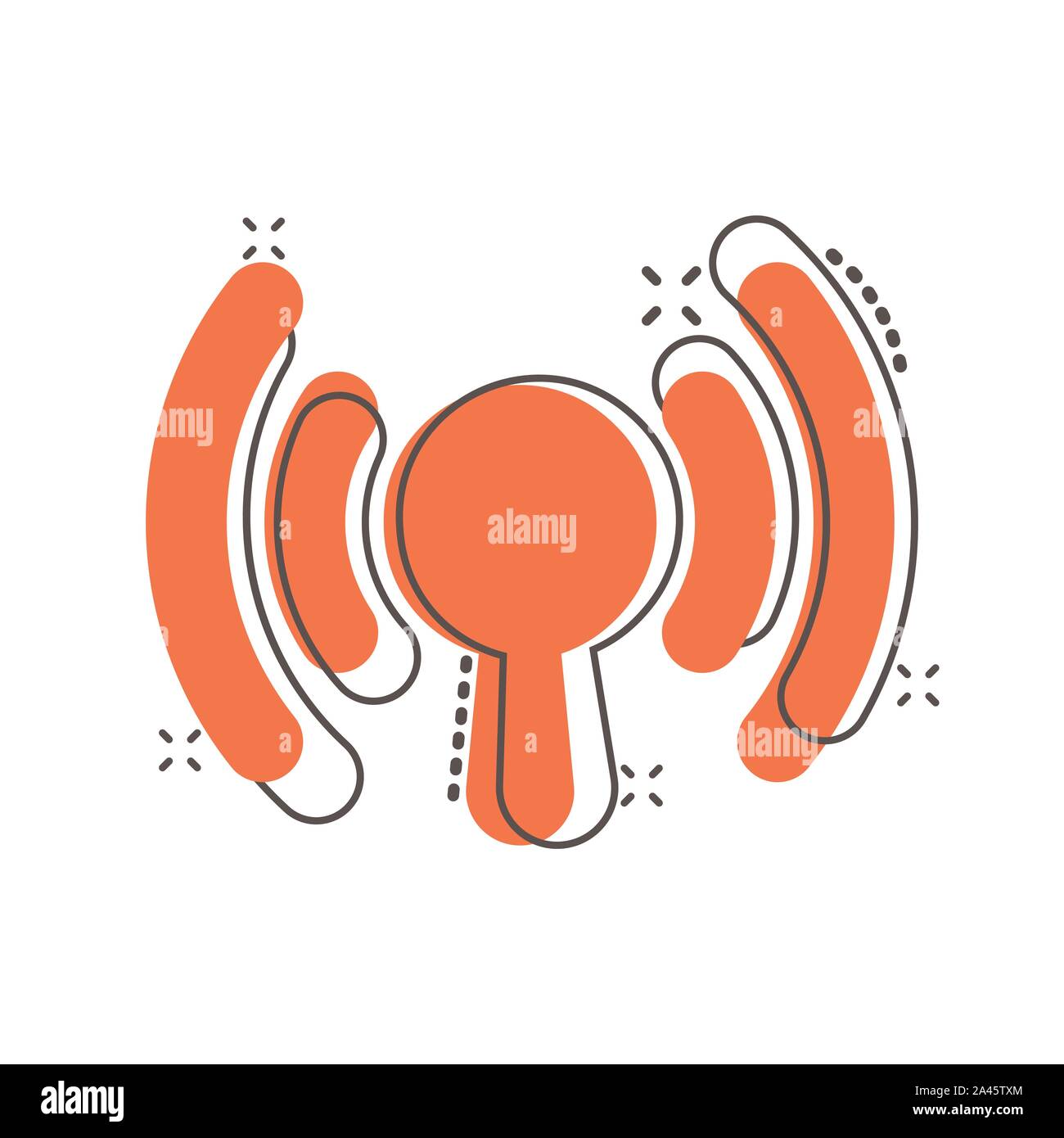 Wifi internet icon in comic style. Wi-fi wireless technology vector ...