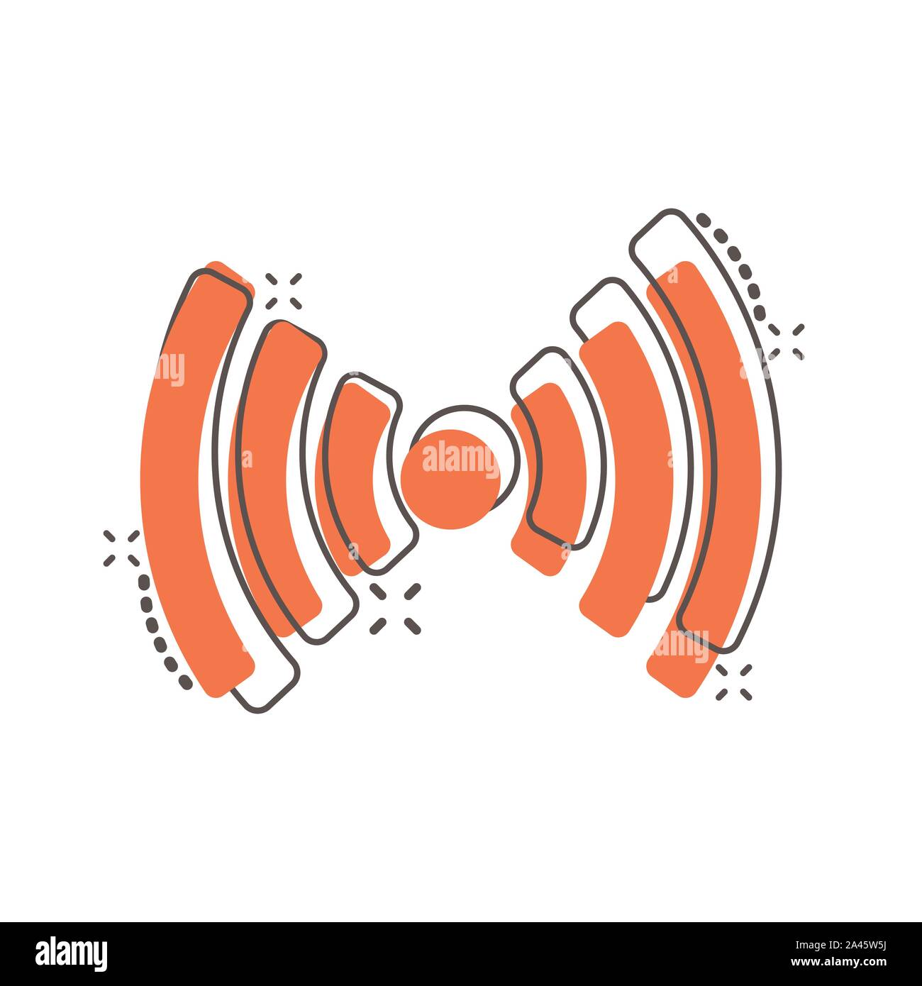Wifi internet icon in comic style. Wi-fi wireless technology vector ...
