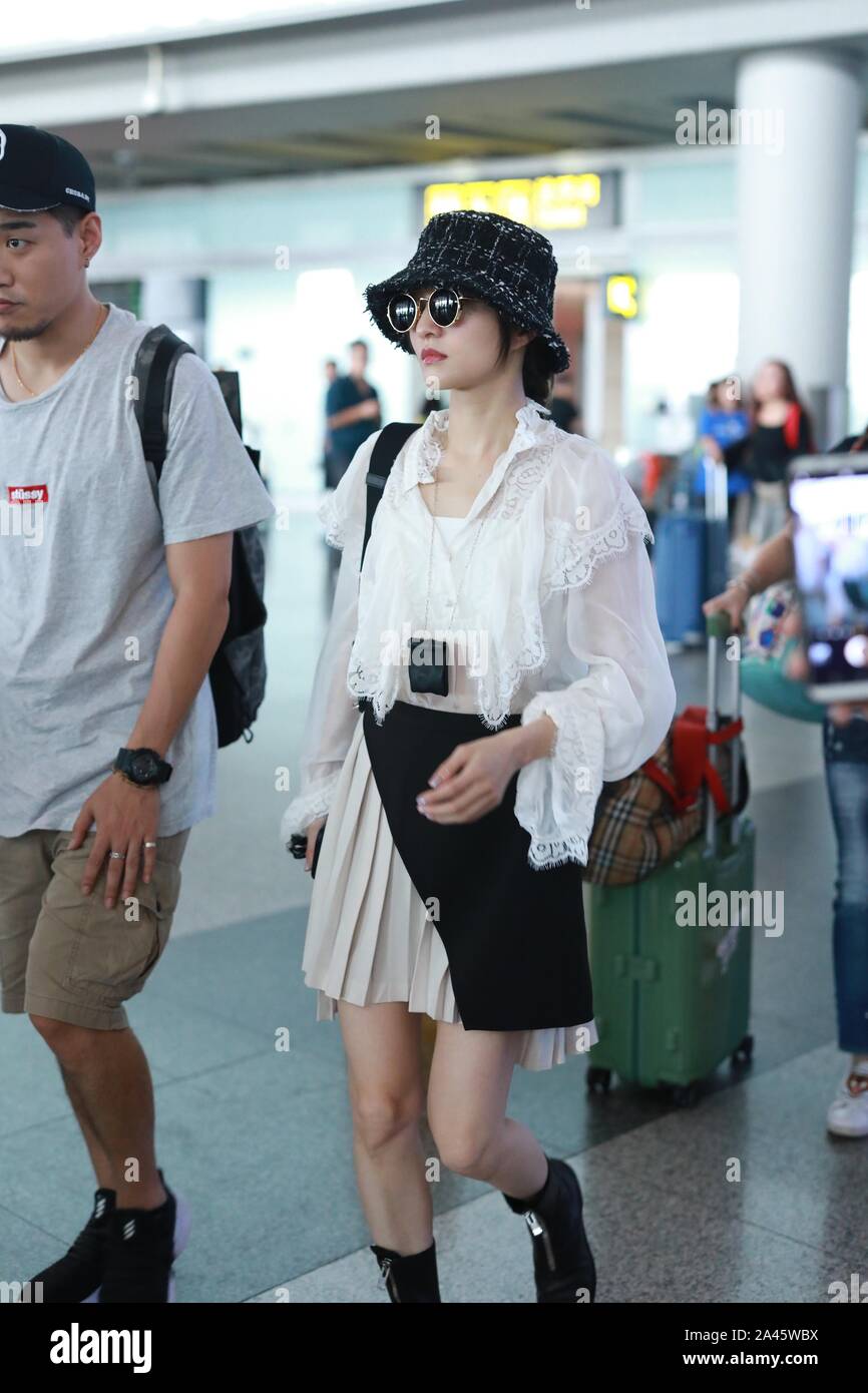 Taiwanese singer and actress Zhang Shaohan, or Angela Zhang, front ...